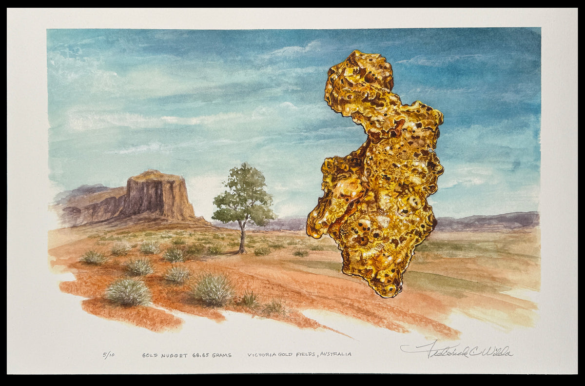 Gold Nugget #2 (Australia) Mineral Art Print By Fred Wilda For Sale ...